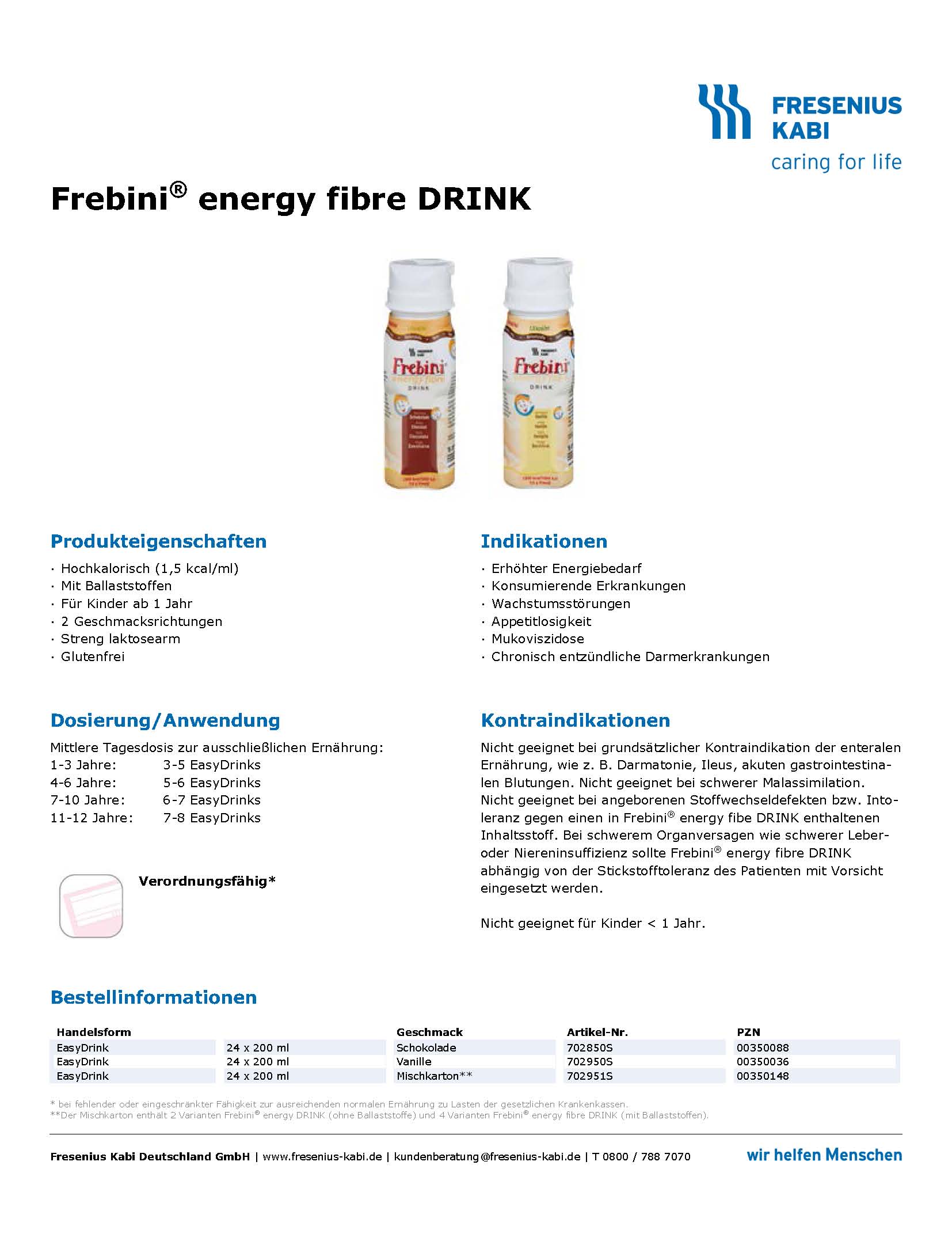 ENERGY FIBRE Drink, Vanille, 24er
